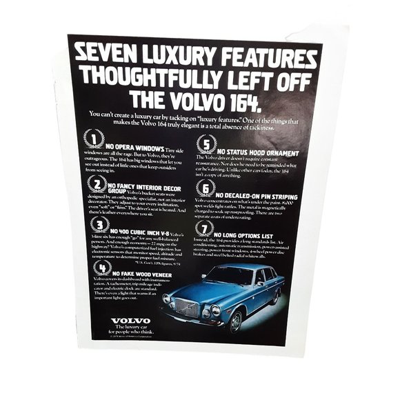 Volvo | Other | 975 Volvo The Luxury Car Vintage Original Print Ad ...